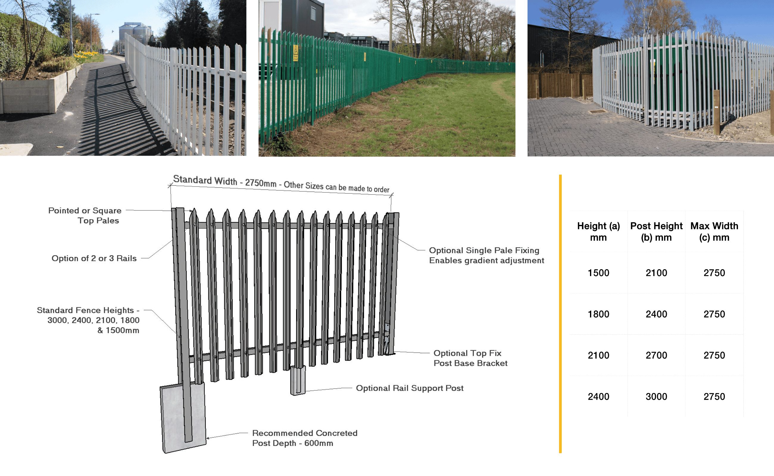 GRP Palisade Fencing | Ezi Klamp Systems